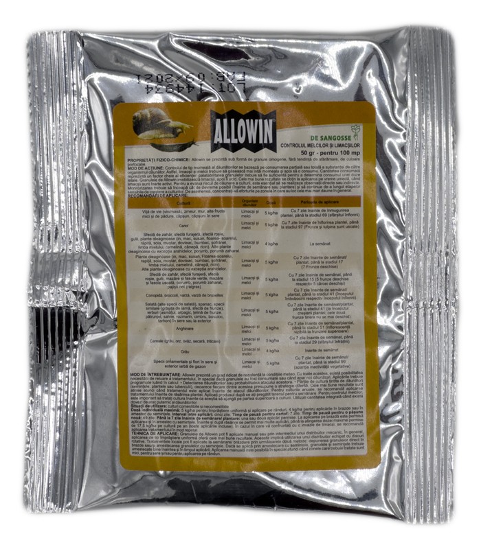 Moluscocid Allowin, 50 grame | Limacsi si melci