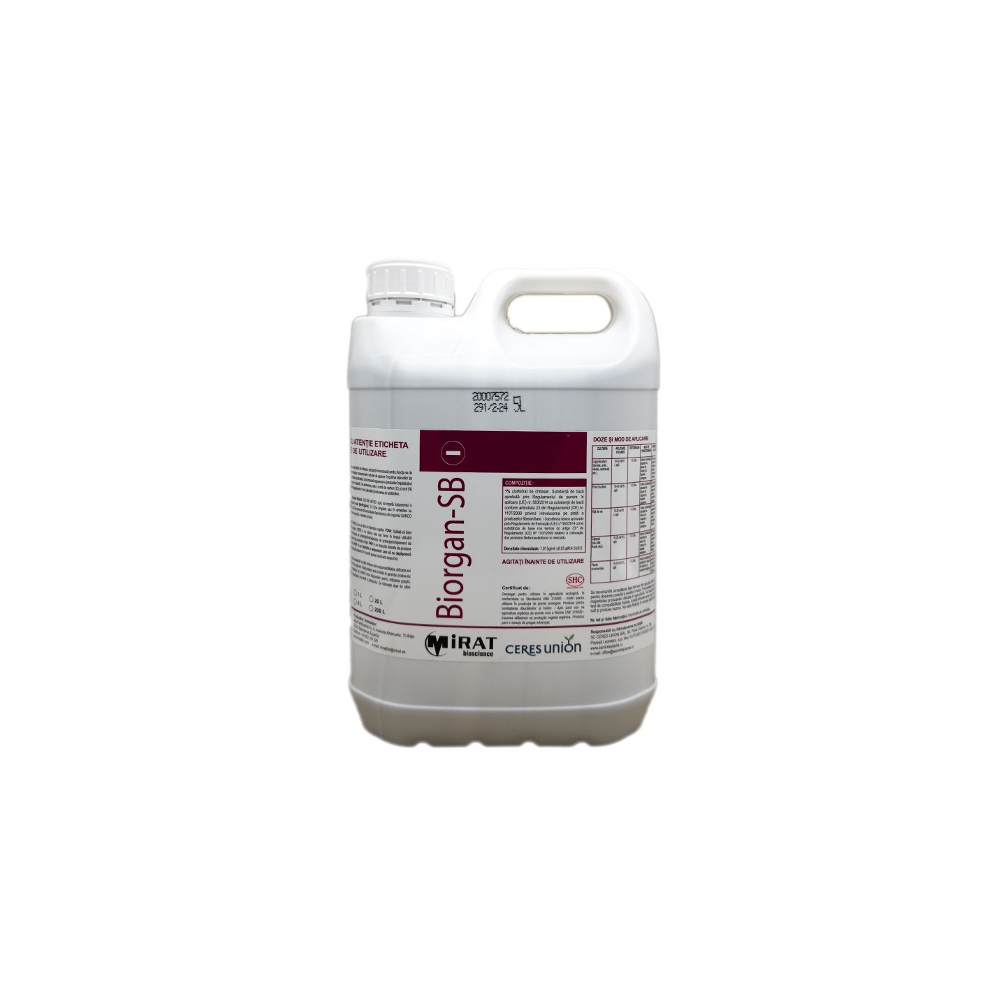 Bioprotector Biorgan-SB, 5 litri| Mirat, aparator al plantelor