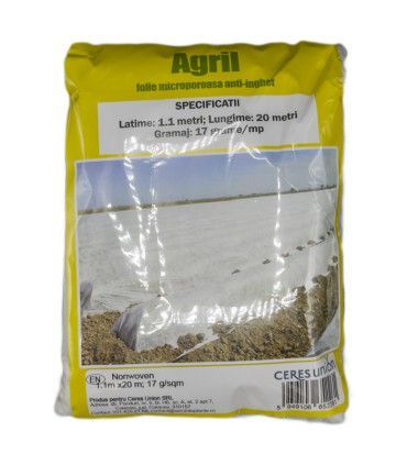 Folie microporoasa anti-inghet tip agril, dimensiune 1.1x20, 17 GR/MP